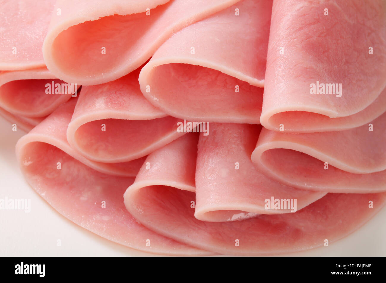 Thin slices of lean ham Stock Photo - Alamy
