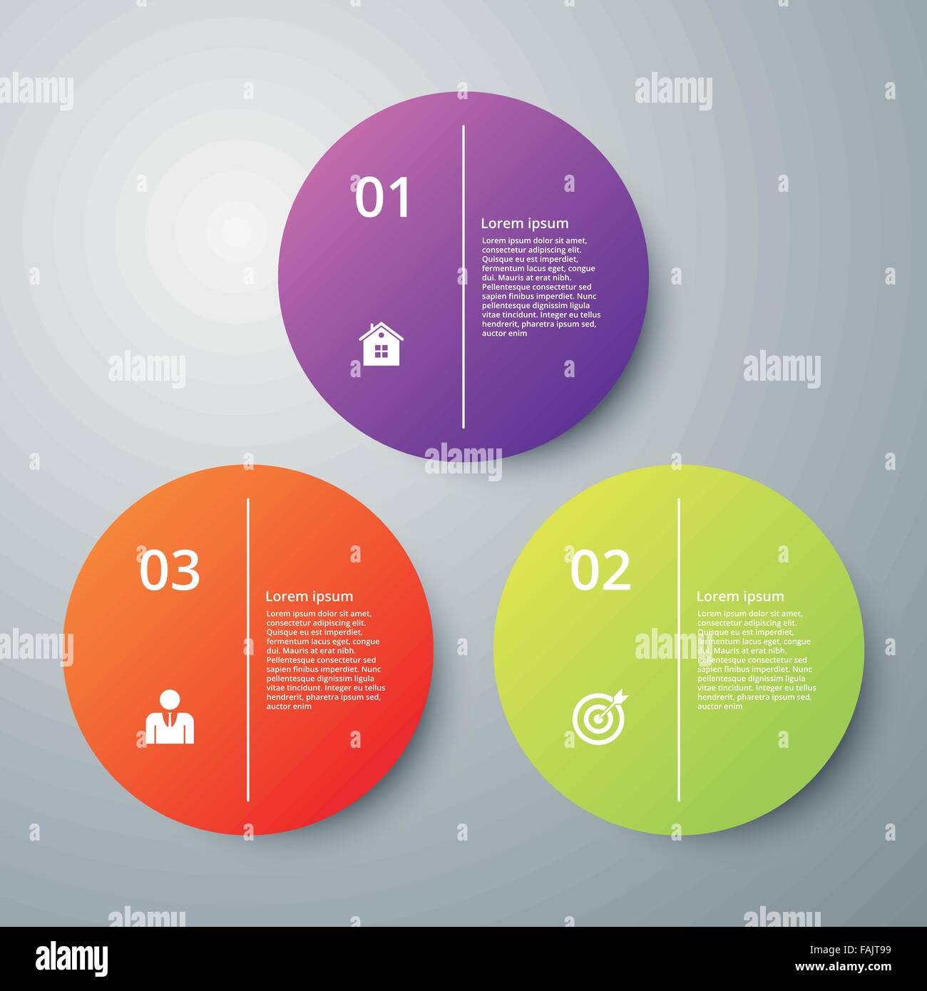Vector illustration infographics three options Stock Vector Image & Art ...
