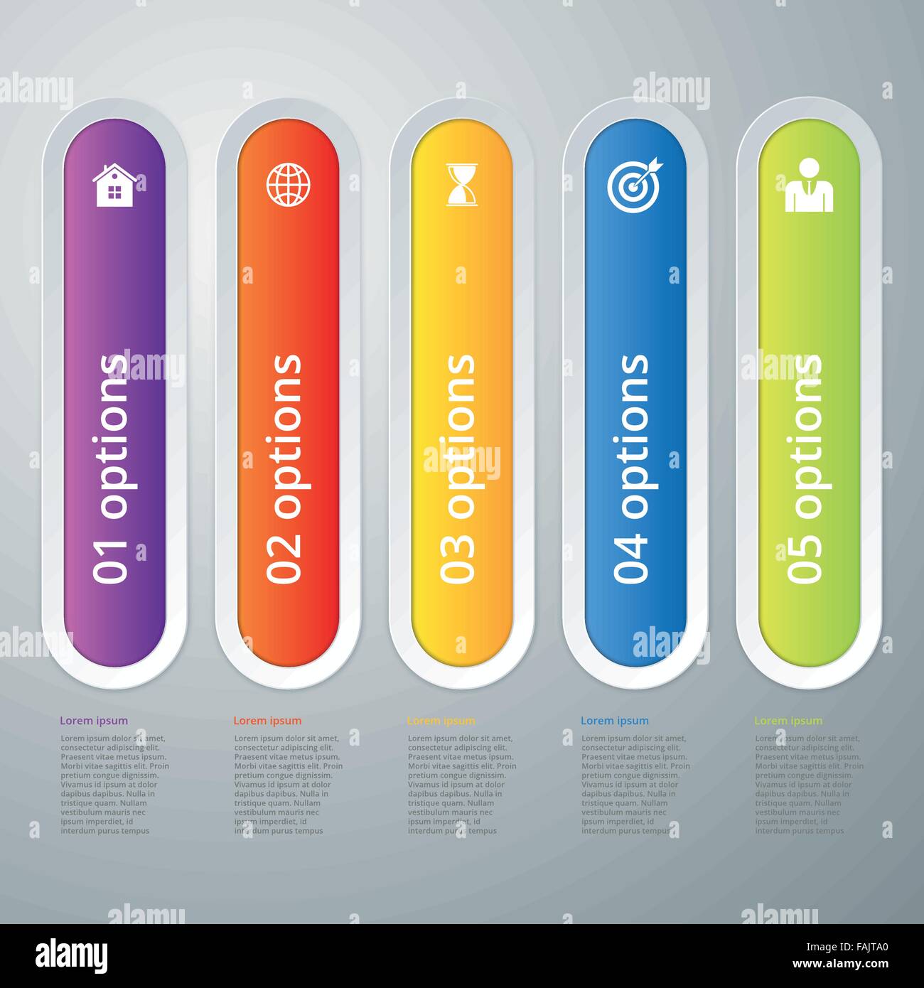 Vector illustration infographic five options Stock Vector Image & Art ...