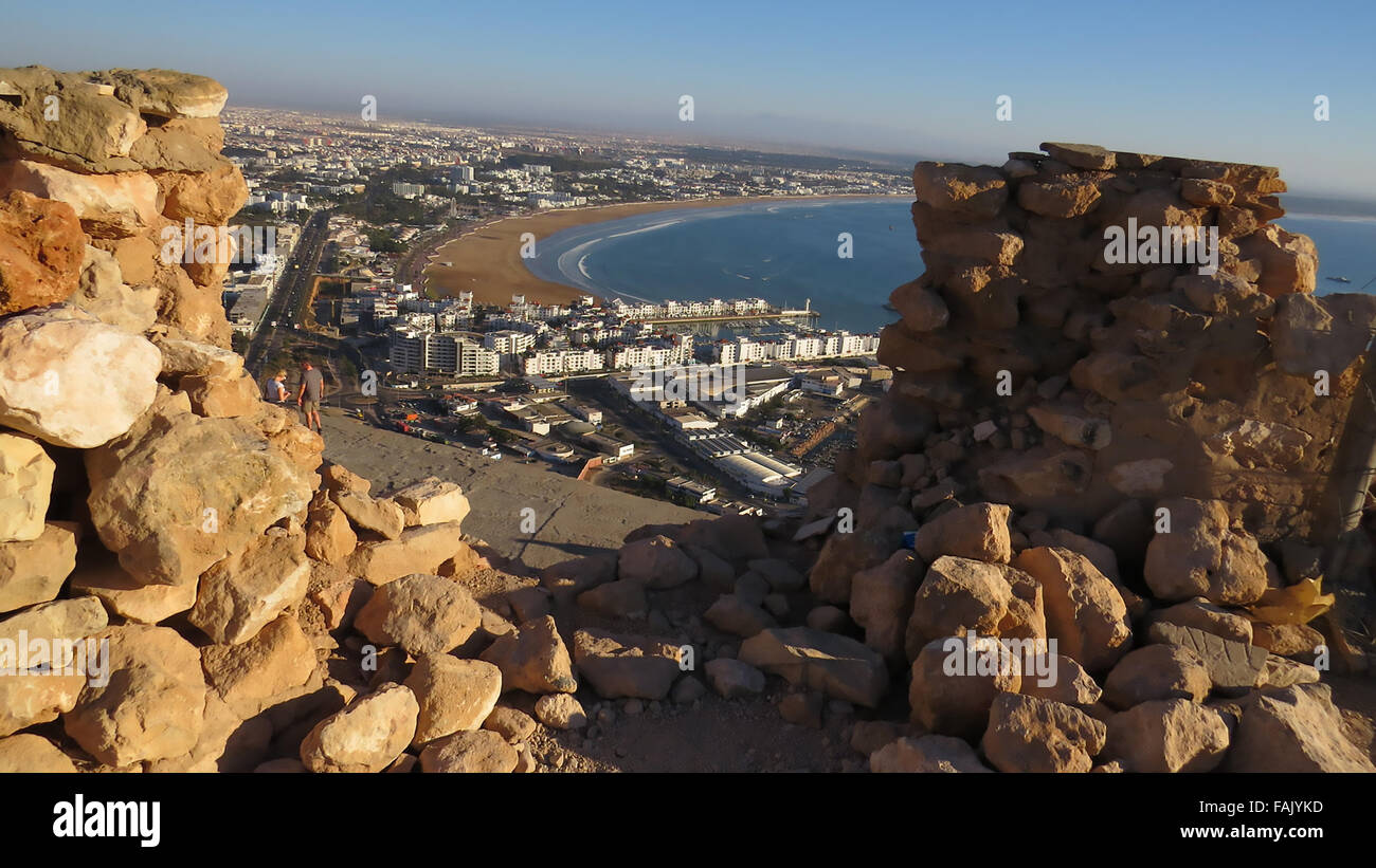 AGADIR, Morocco viewed from the ruined Casbah fortress. Photo Tony Gale ...
