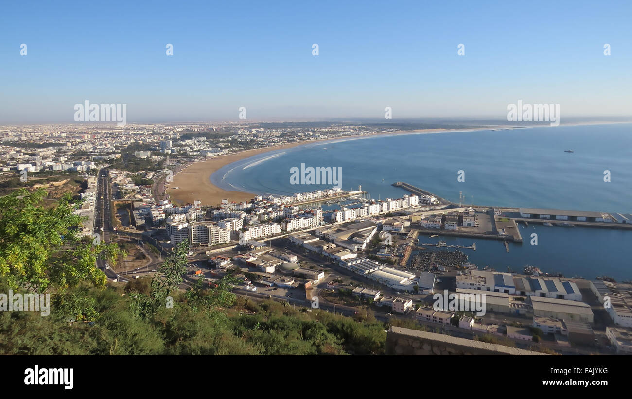 AGADIR, Morocco viewed from the ruined Casbah fortress. Photo Tony Gale ...
