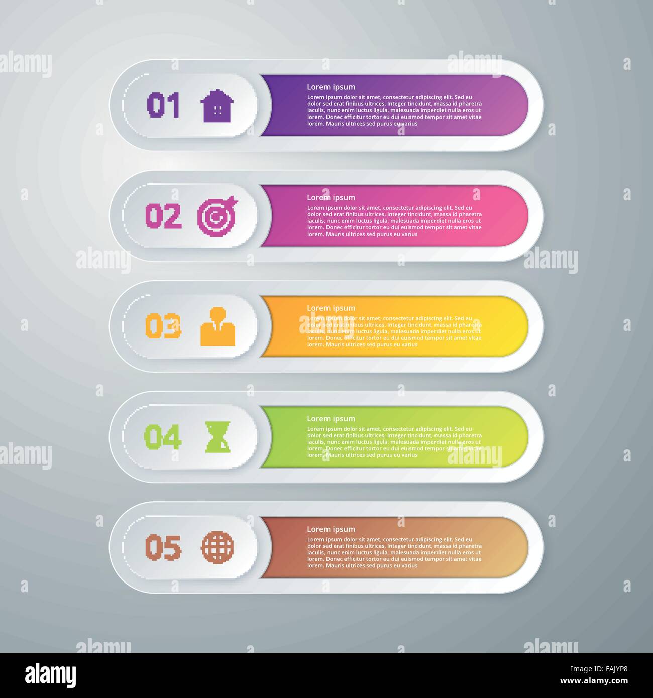 Vector illustration infographic five options Stock Vector Image & Art ...