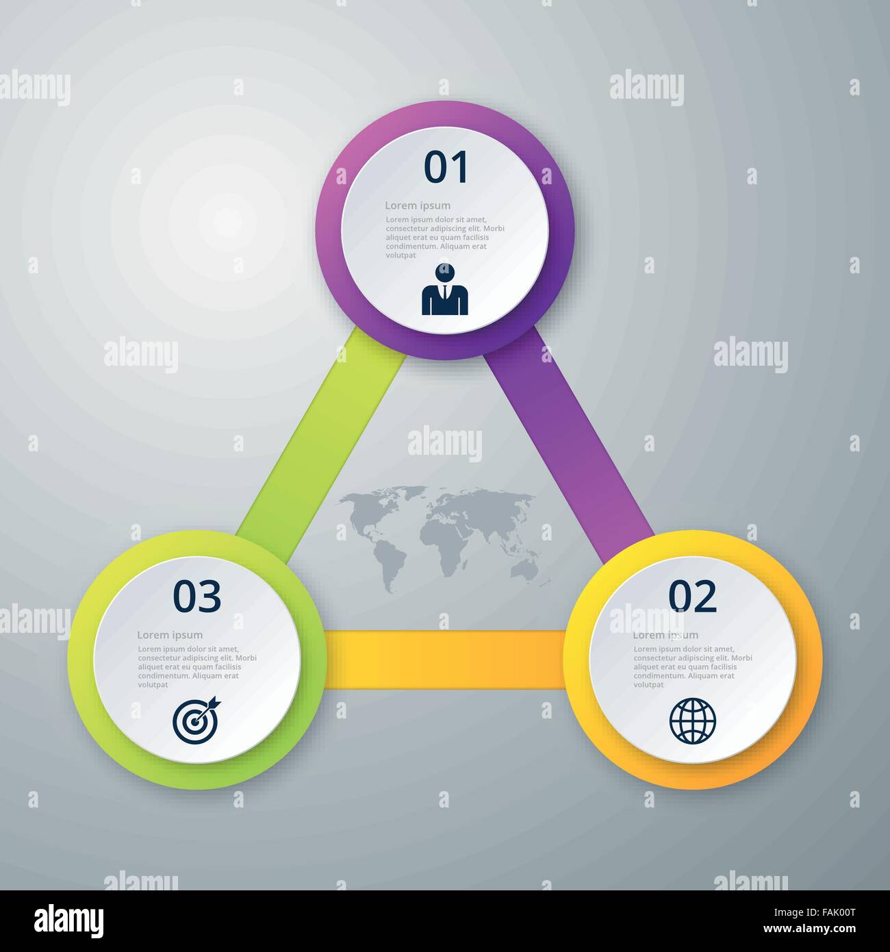 Vector illustration infographics three circles Stock Vector Image & Art ...