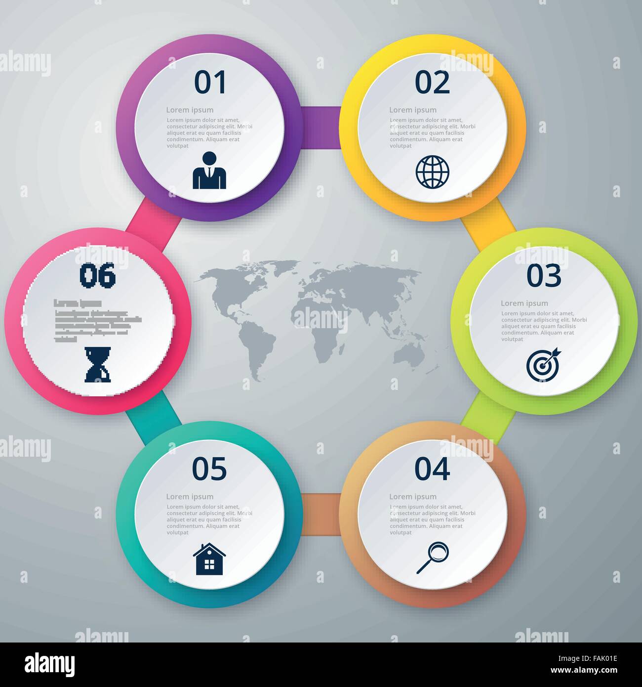 Vector illustration infographics six options Stock Vector Image & Art ...