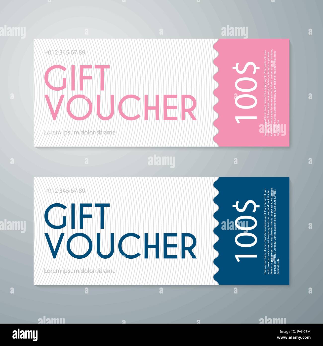 Vector illustration gift voucher template Stock Vector Image & Art - Alamy