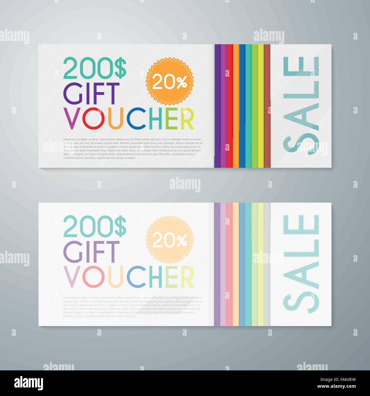 Vector illustration gift voucher template Stock Vector Image & Art - Alamy