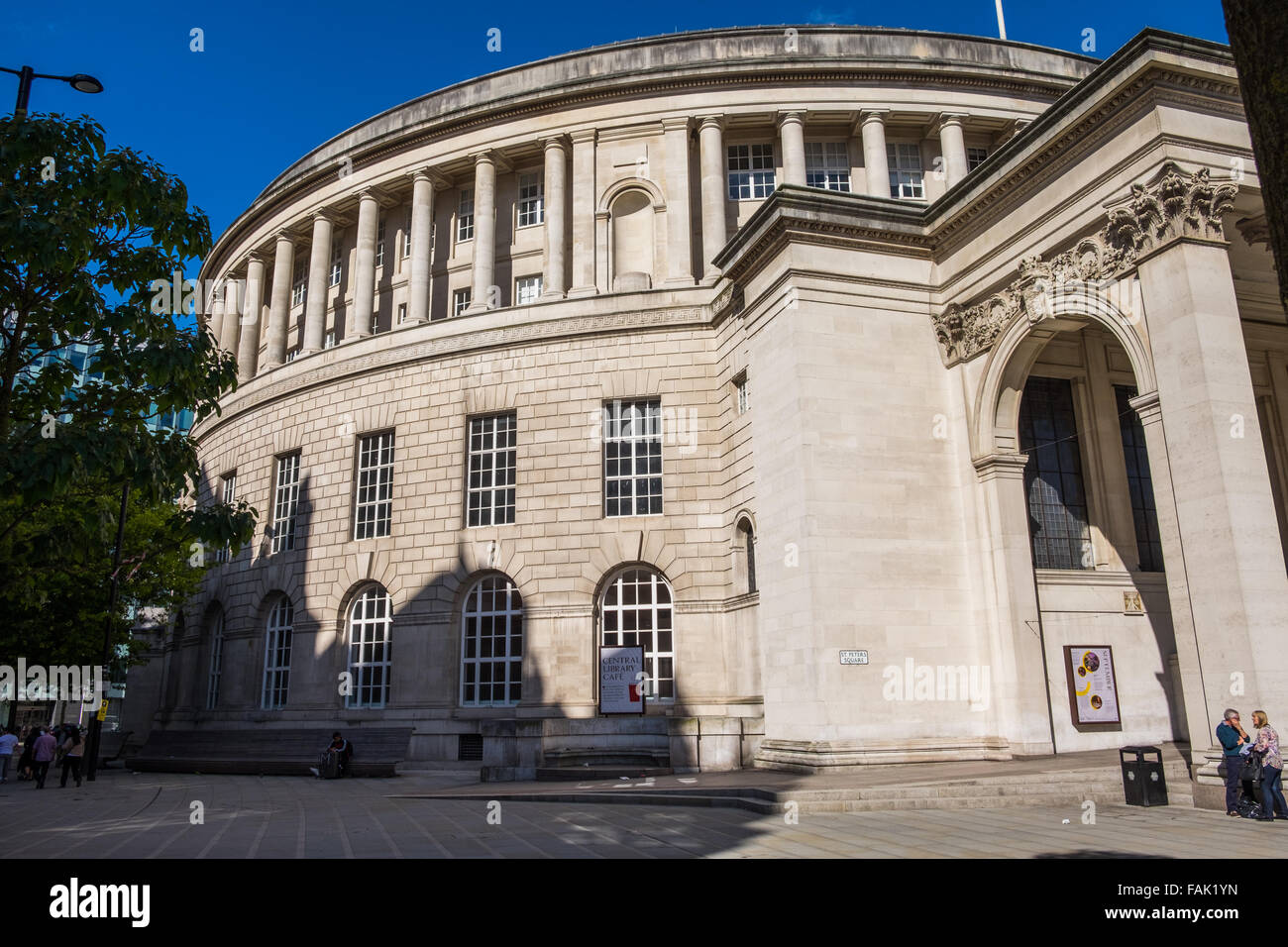 The Central Library, St Peters Square, Manchester, UK Stock Photo - Alamy