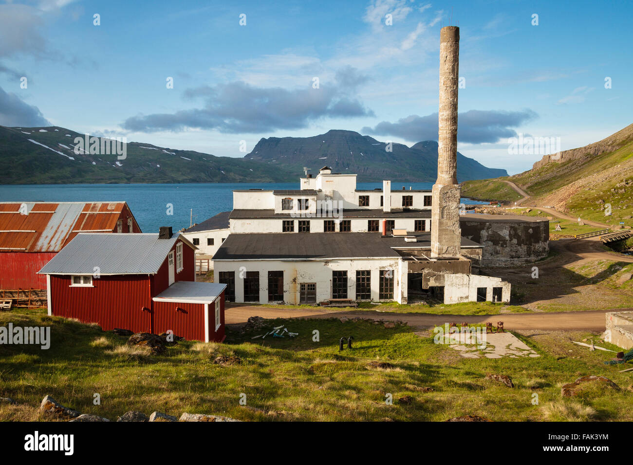 Old herring factory, Djúpavík, Westfjords, Iceland, Scandinavia Stock ...