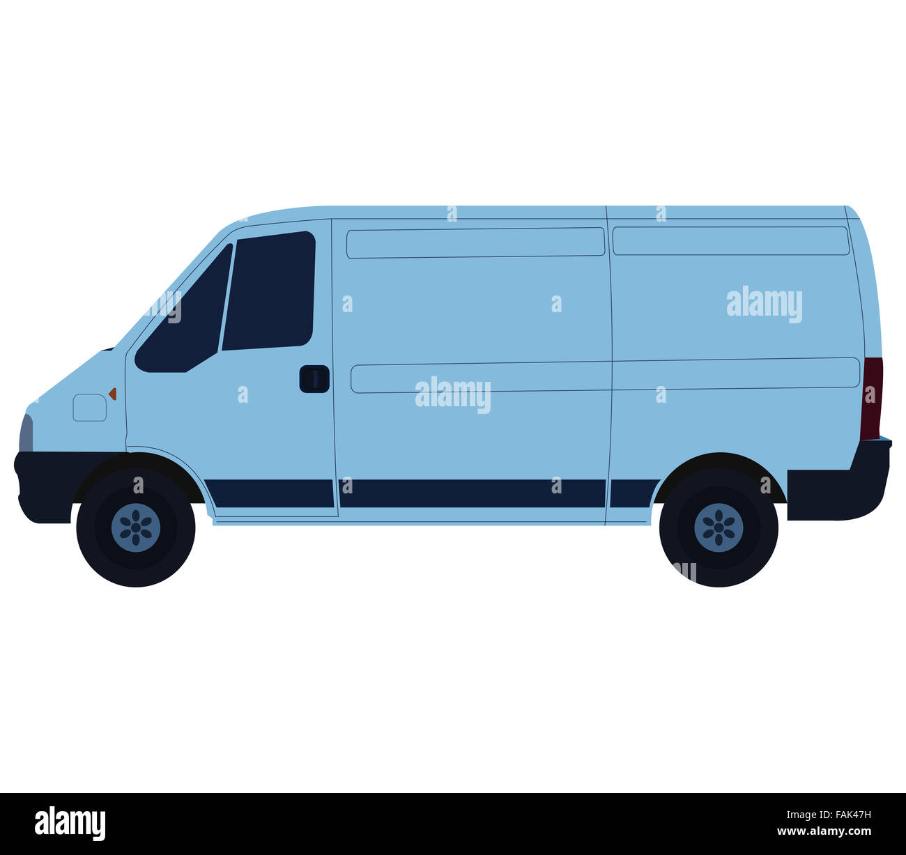 van on white background Stock Photo - Alamy