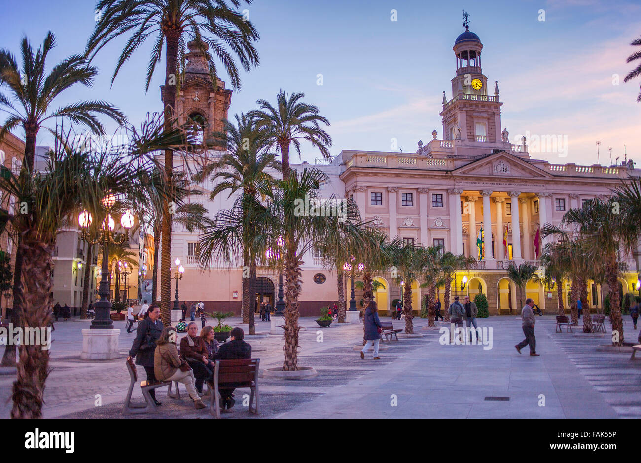 The Town hall in the San Juan de Dios square.Cádiz, Andalusia, Spain ...
