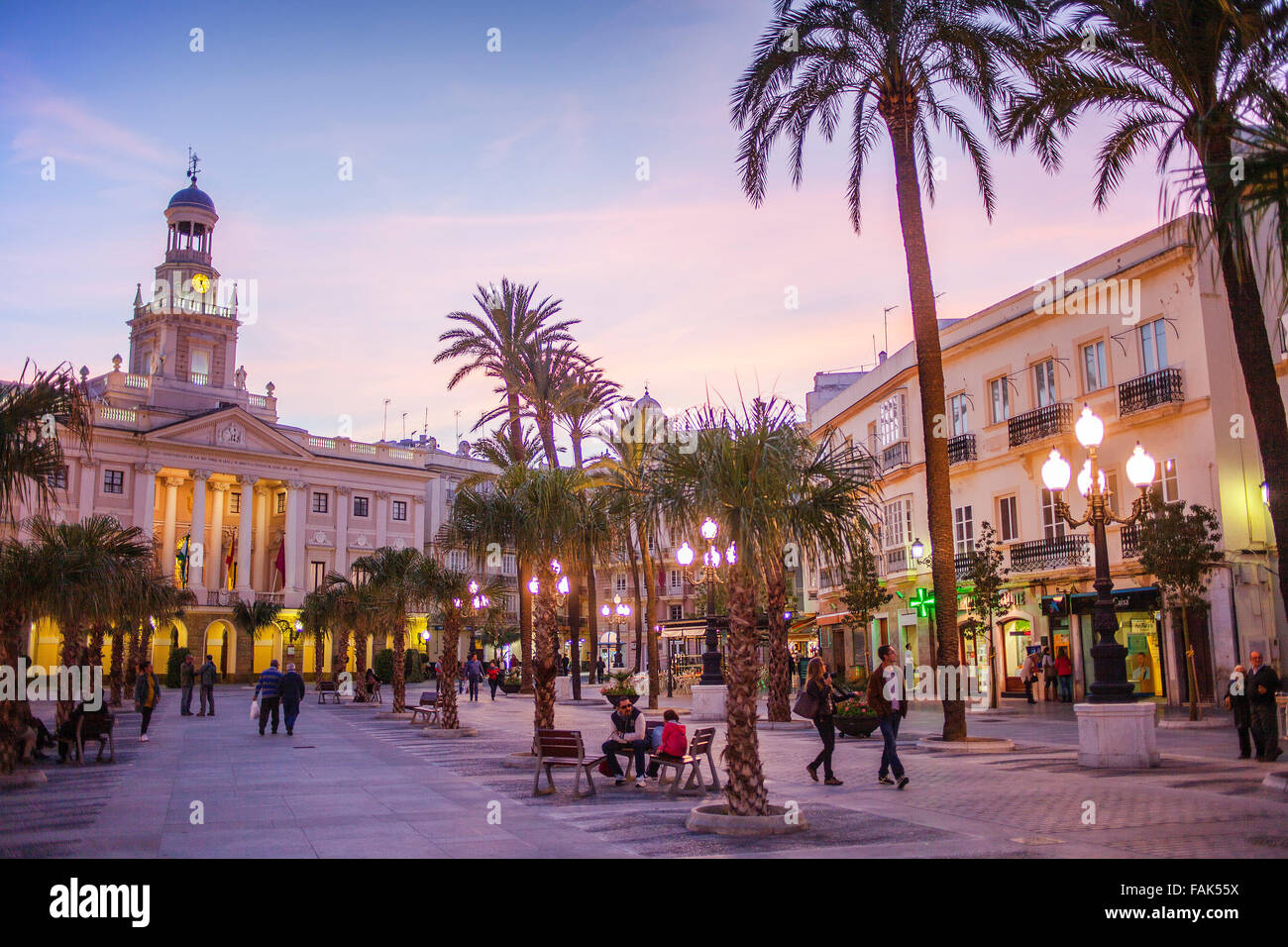 The Town hall in the San Juan de Dios square.Cádiz, Andalusia, Spain ...