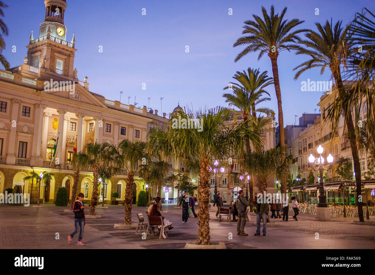 The Town hall in the San Juan de Dios square.Cádiz, Andalusia, Spain ...