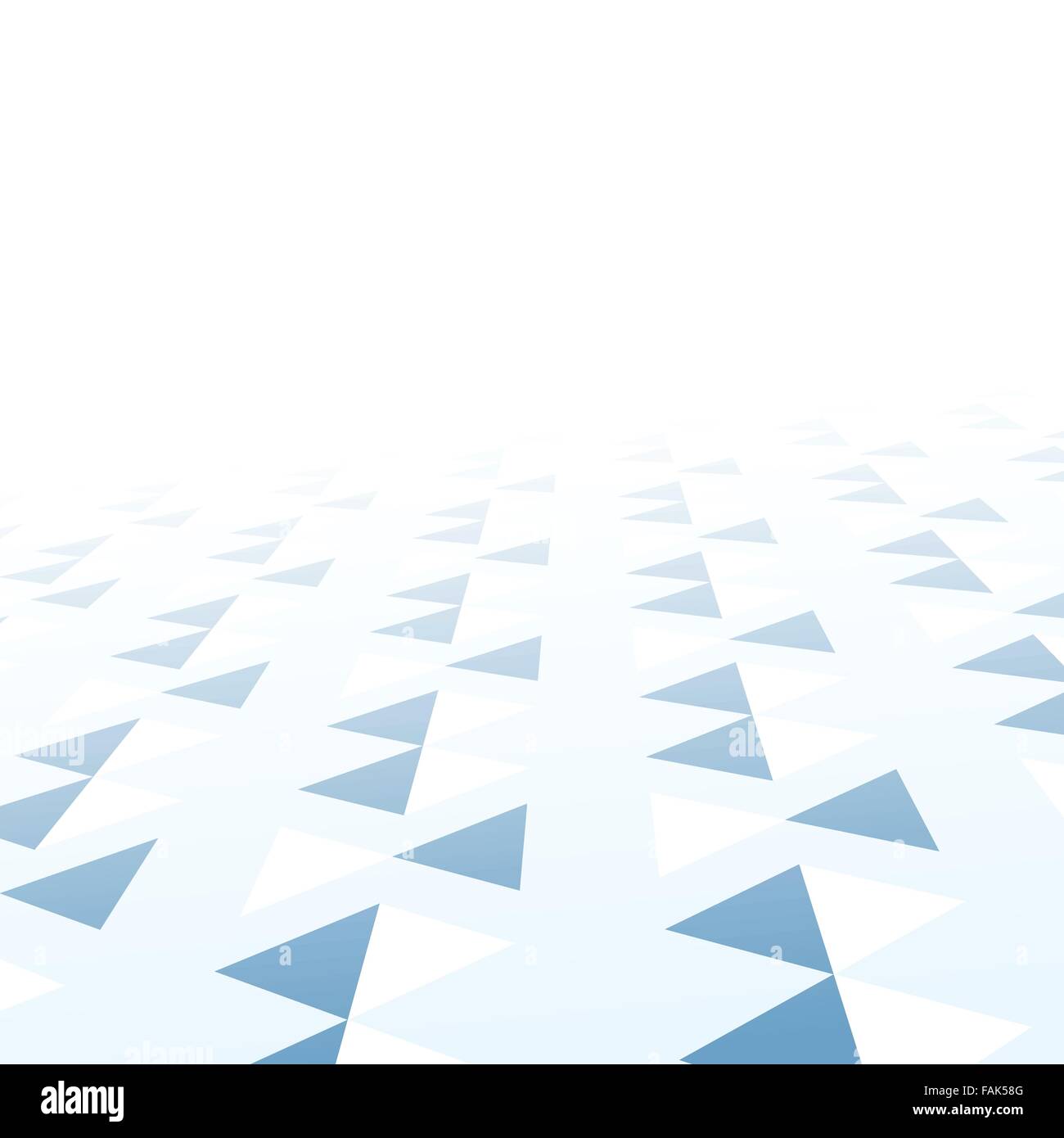 Diagonal blue triangle tile walkway texture with perspective, copy ...