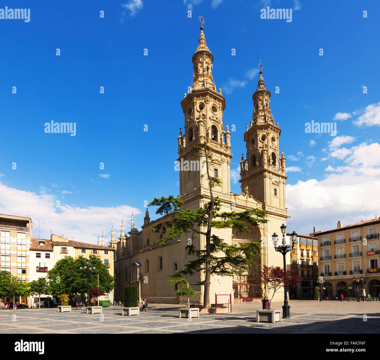 Cathedral of Saint Maria de la Redonda in Logrono. Rioja, Spain Stock ...
