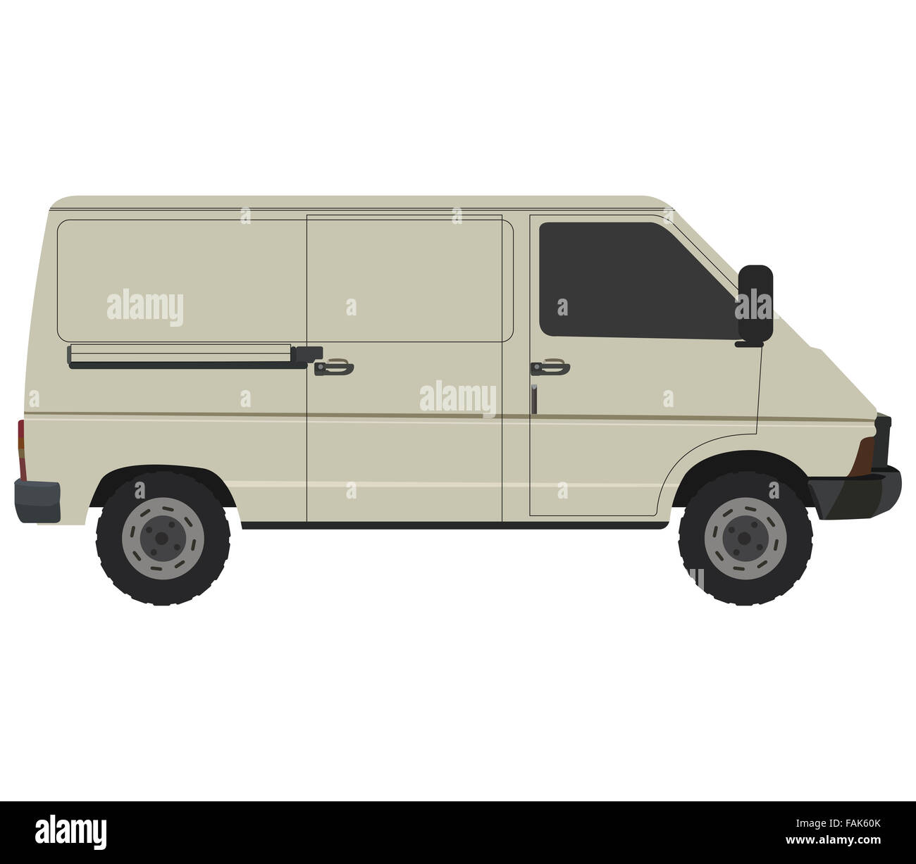 van on white background Stock Photo - Alamy