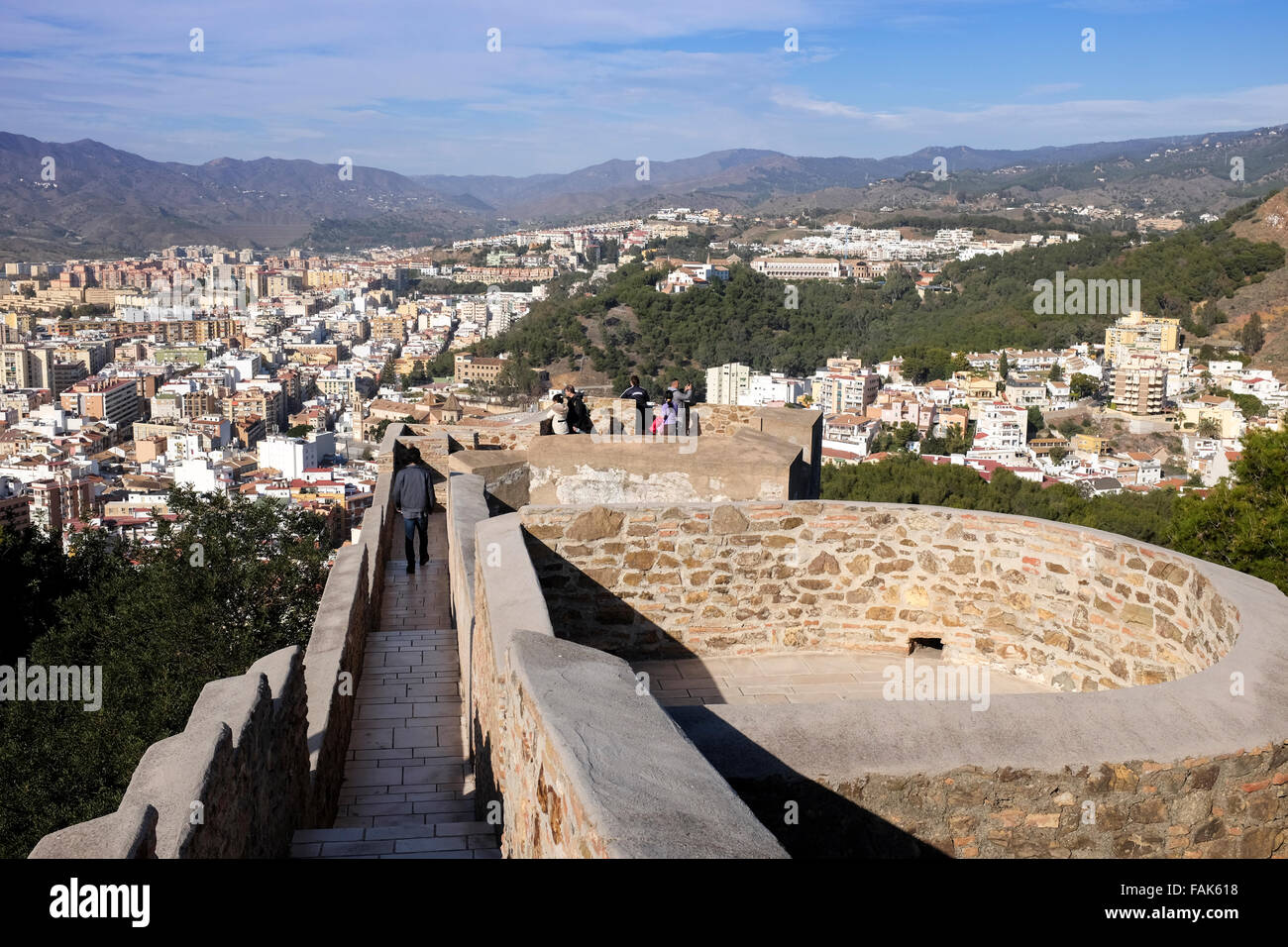 Malaga from castillo de gibralfaro hi-res stock photography and images ...