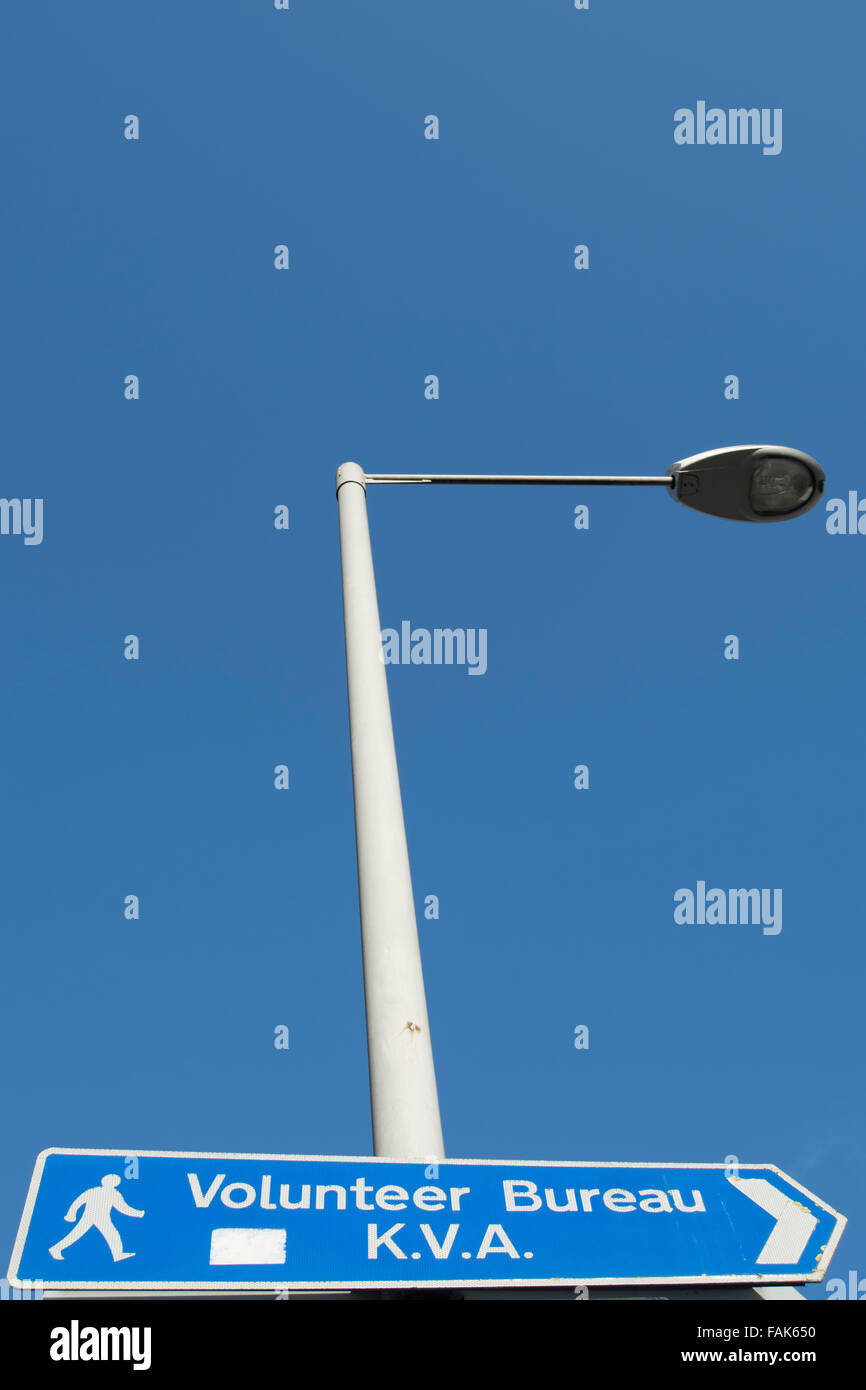 right pointing sign for volunteer bureau, or kva, kingston voluntary ...