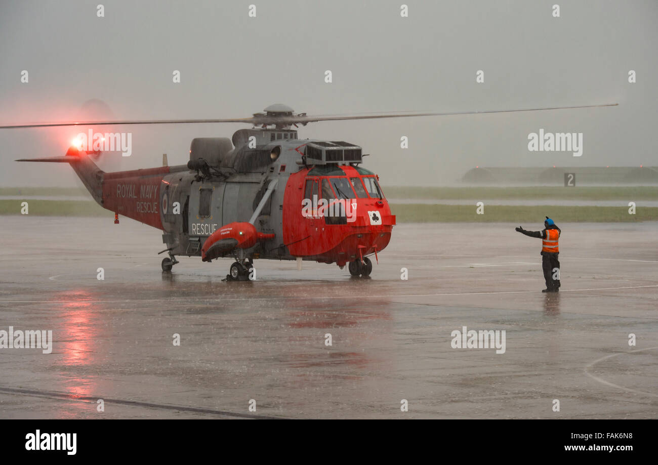 Royal Navy 771 Squadron Search and Rescue Unit on their final day of ...