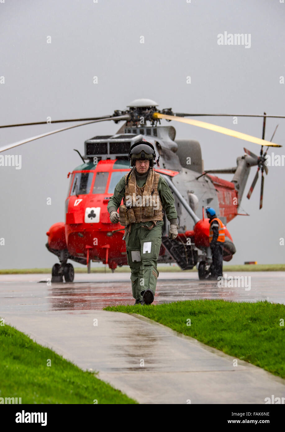Royal Navy 771 Squadron Search and Rescue Unit on their final day of ...