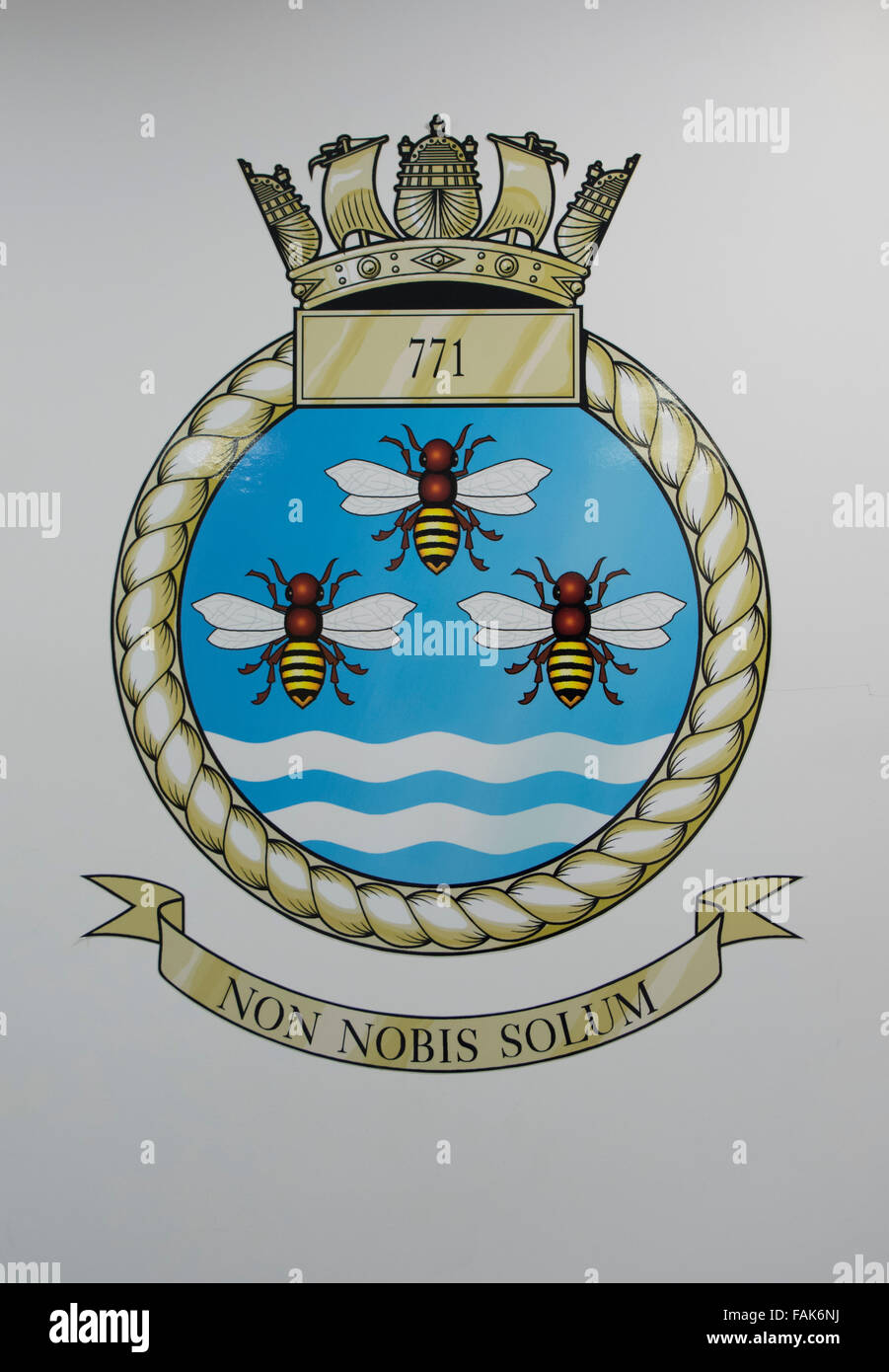 The Royal Navy Search and Rescue 771 Squadron Badge with the motto NON ...
