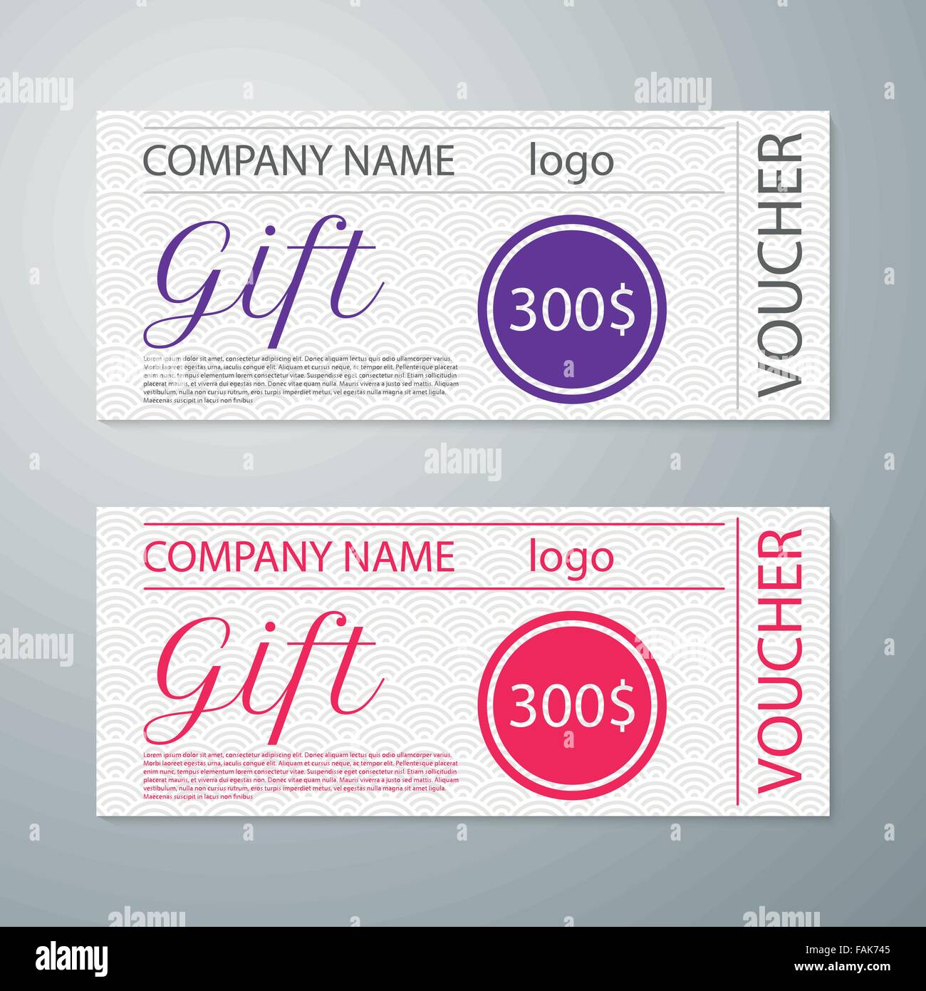 Vector illustration gift voucher template Stock Vector Image & Art - Alamy