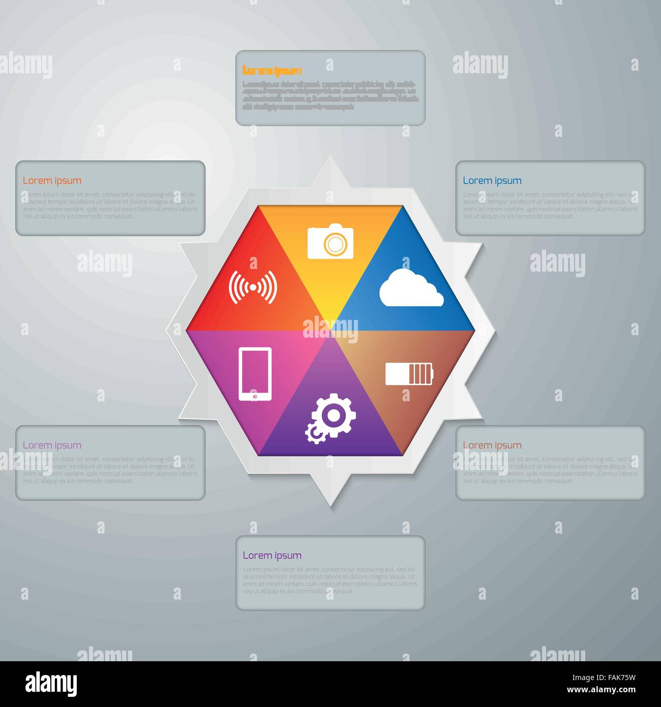 Vector illustration infographics with hexagon Stock Vector Image & Art ...