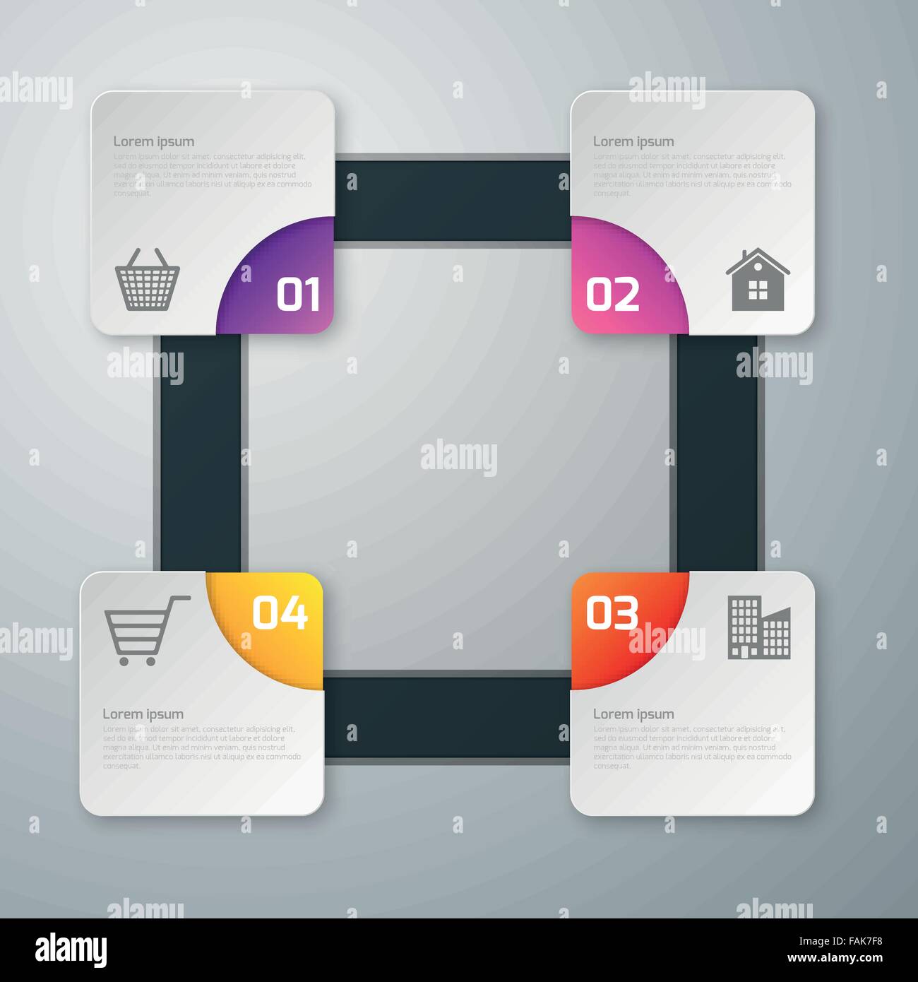 Vector illustration infographics four options Stock Vector Image & Art ...