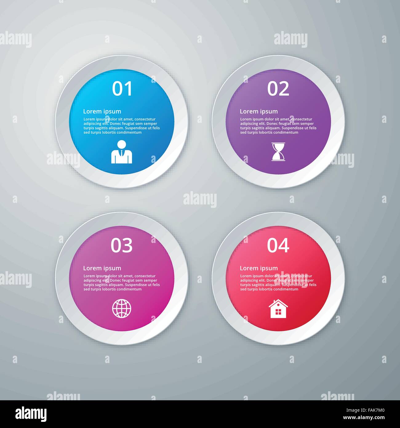 Vector illustration infographics four circles Stock Vector Image & Art ...