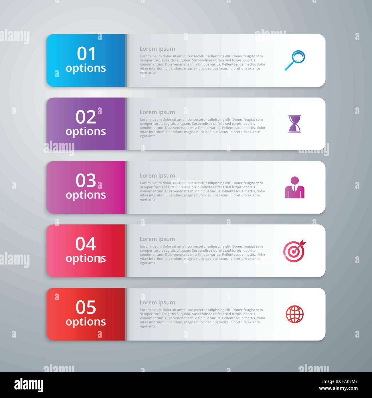 Vector illustration infographic five options Stock Vector Image & Art ...