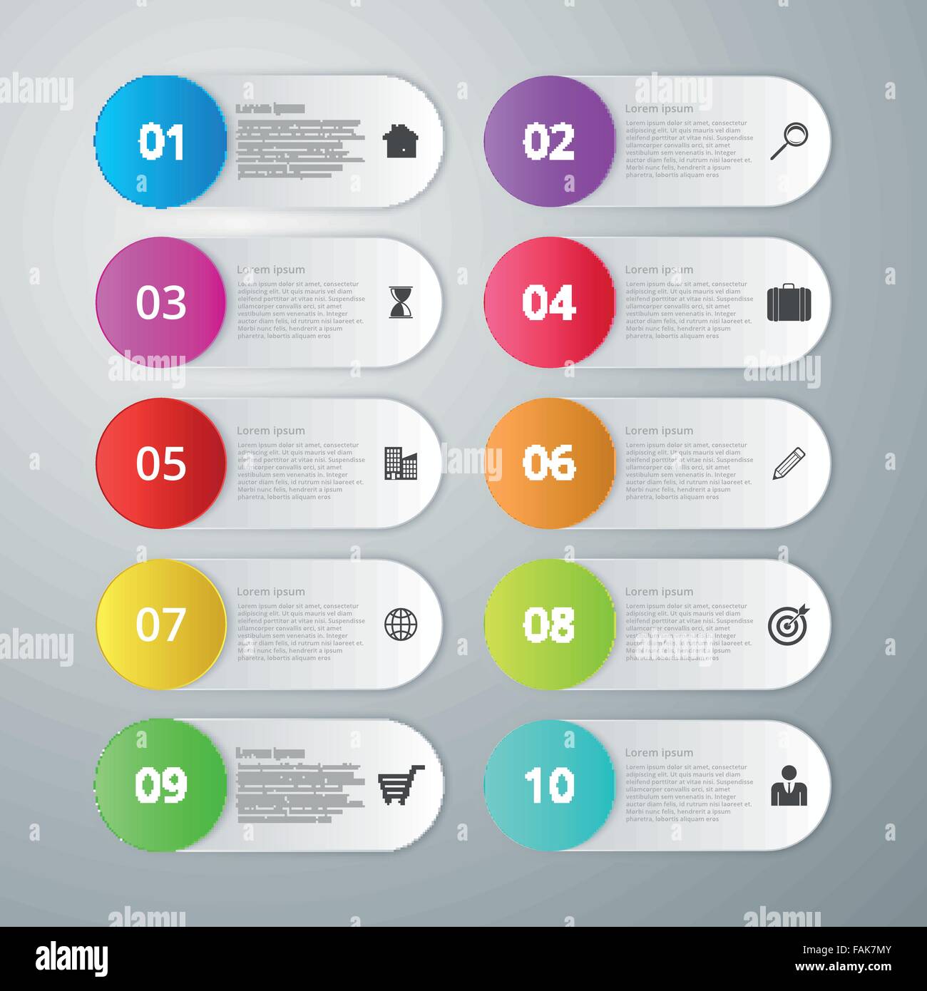 Vector illustration infographics ten options Stock Vector Image & Art ...