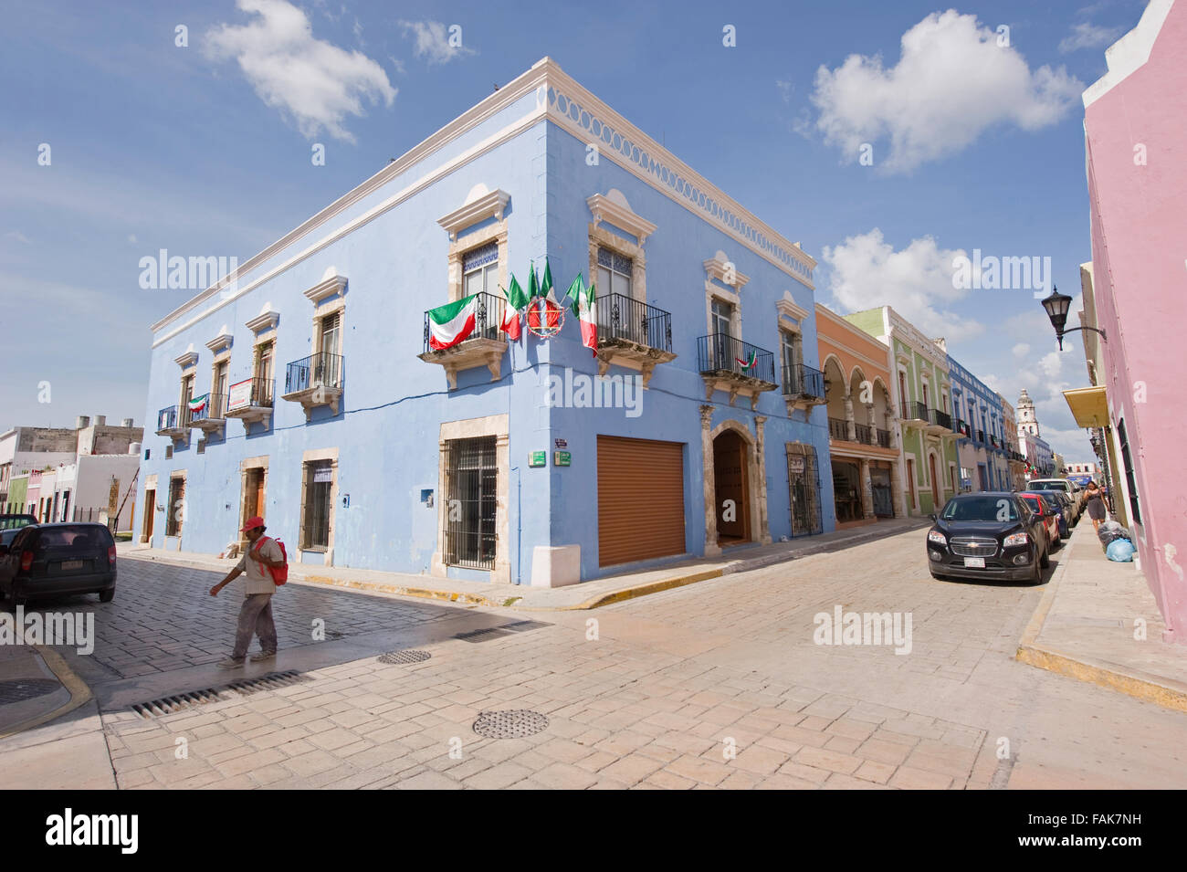 A street corner in the colourful (colorful) colonial city of San ...