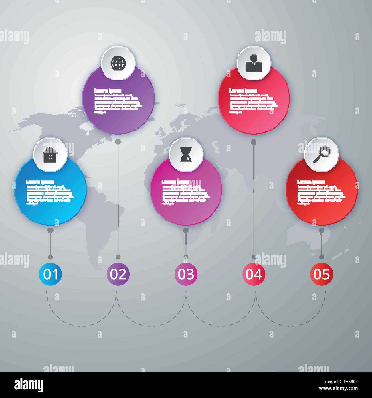Vector illustration infographic five options Stock Vector Image & Art ...