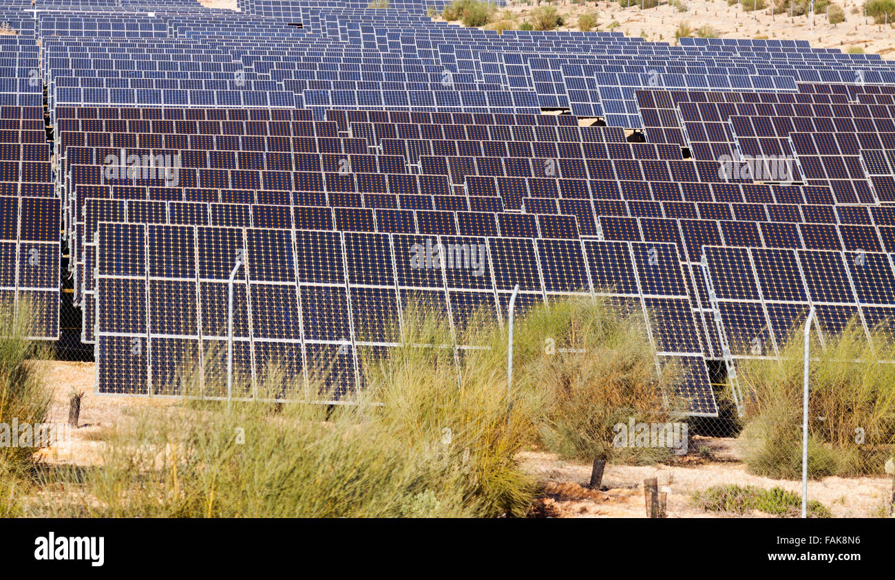 solar power polar panel system at desert Stock Photo - Alamy