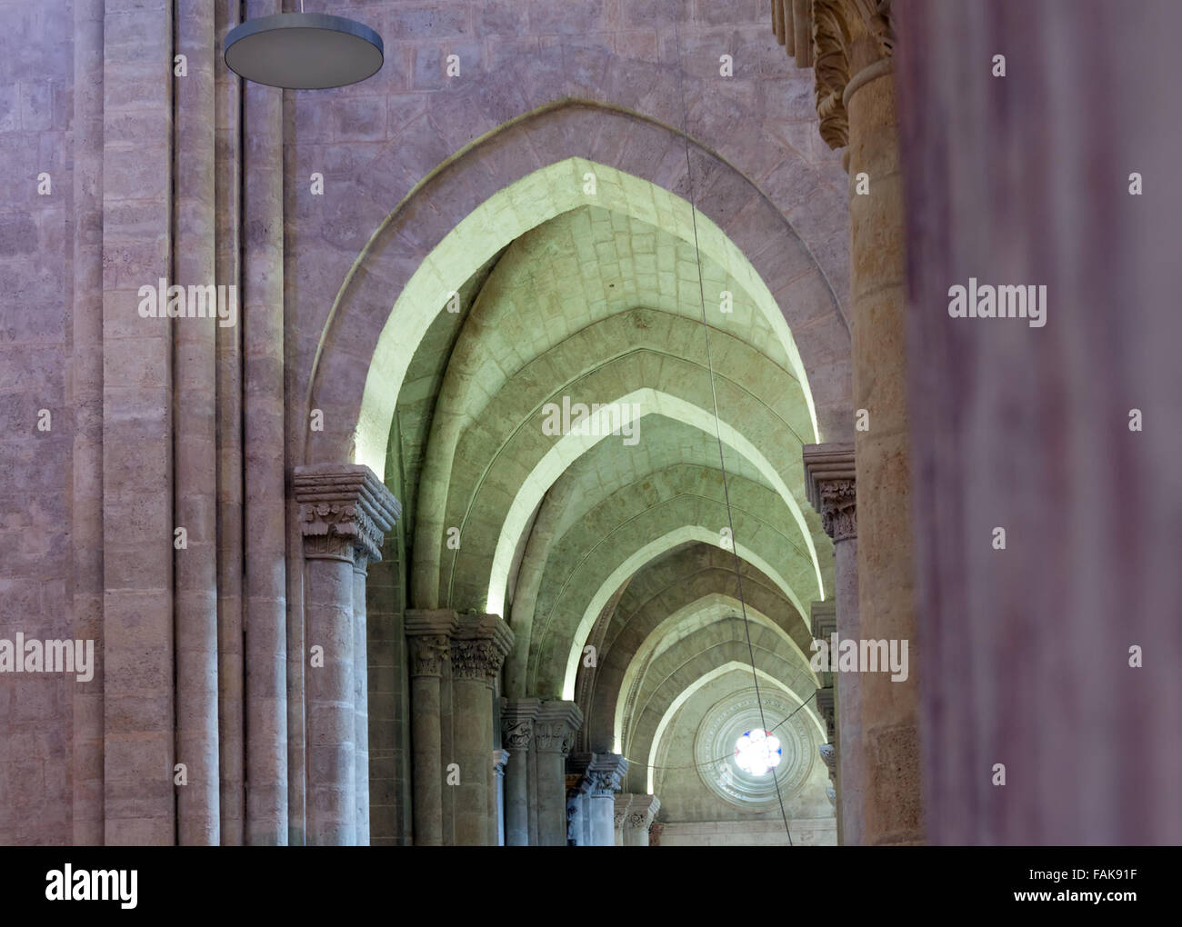 arches of gothic Cathedral. Tarragona, Catalonia Stock Photo - Alamy