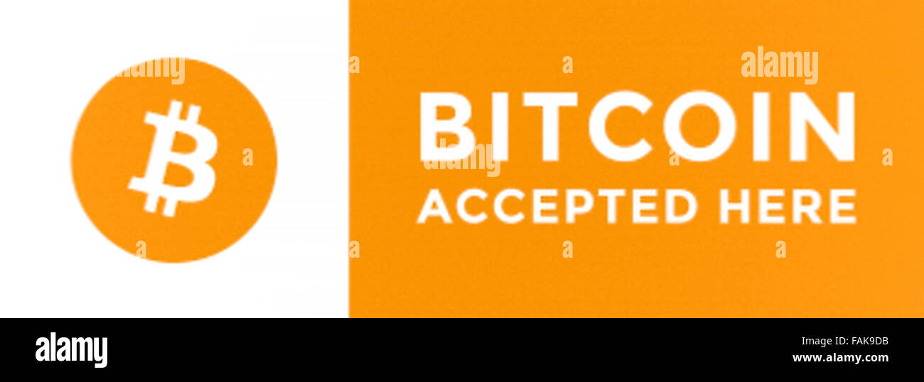 'Bitcoin Accepted Here' promotional signage for retail display in high ...