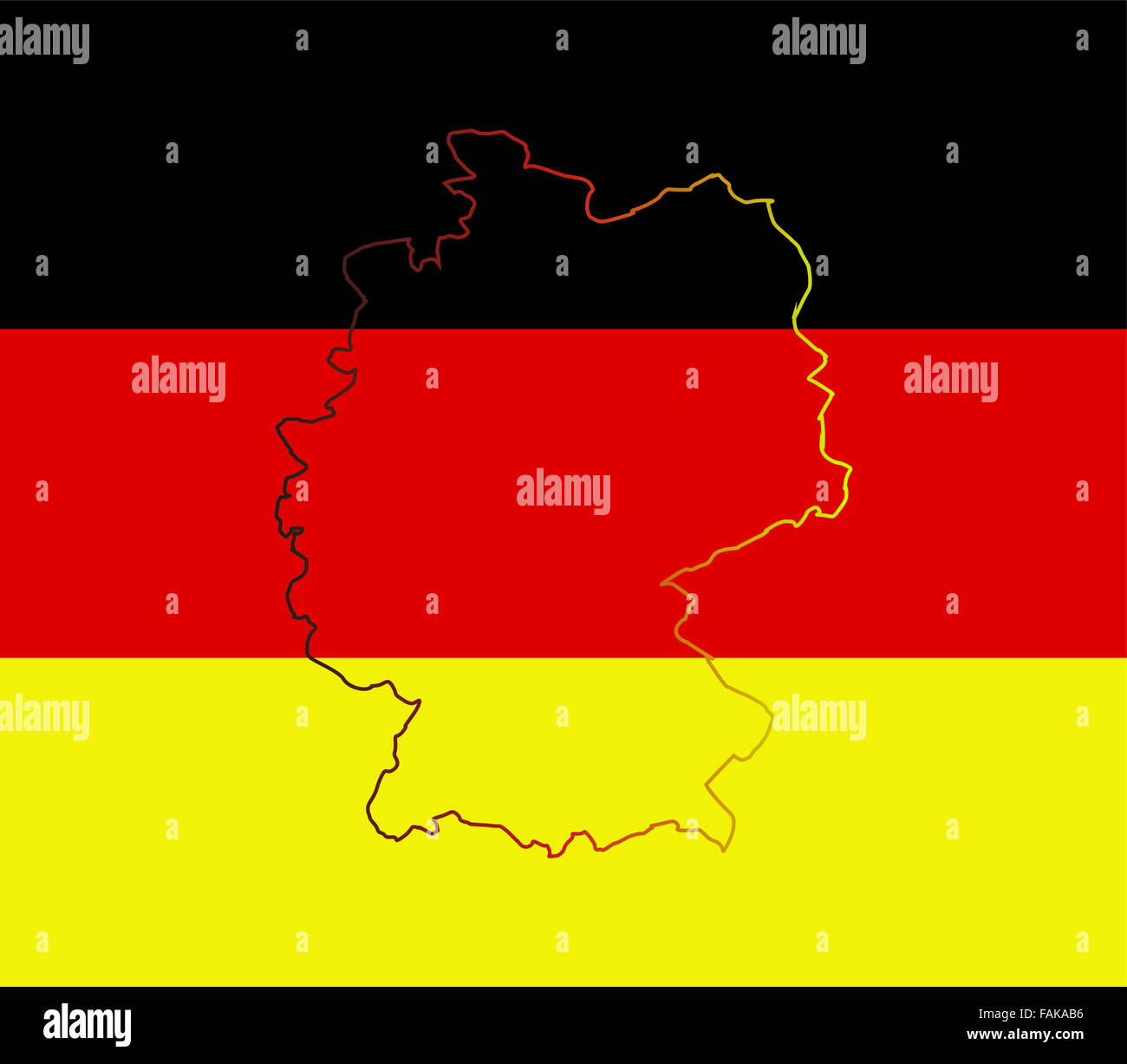 Germany map on a white background Stock Photo - Alamy