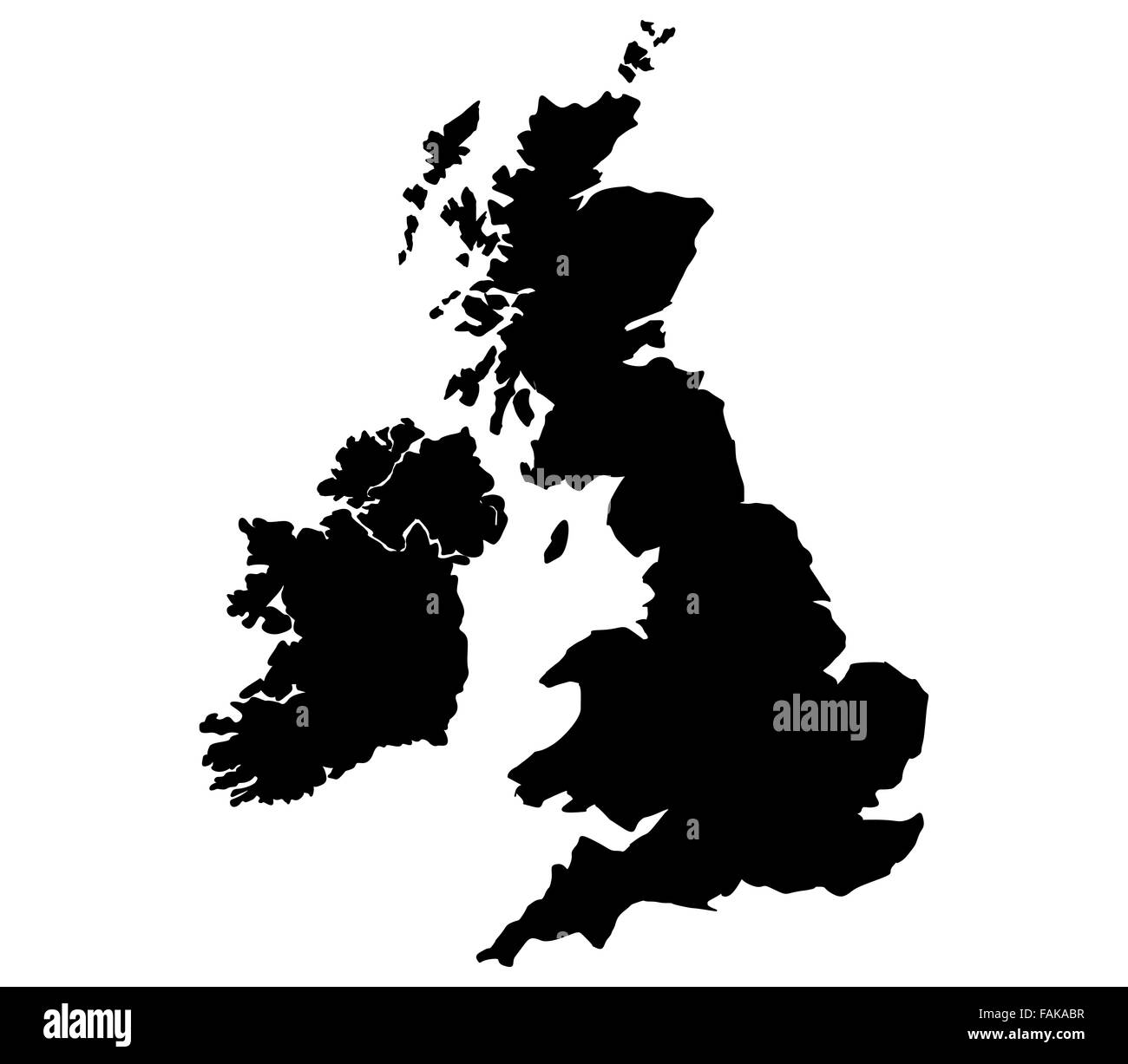 britain map on a white background Stock Photo - Alamy