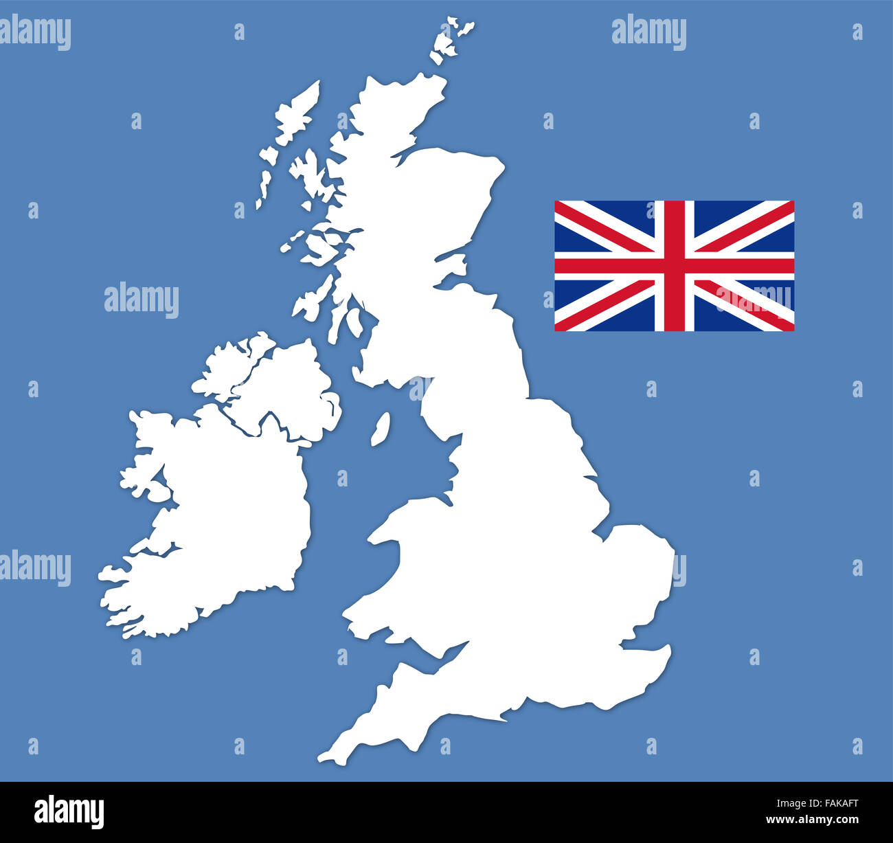 britain map on a white background Stock Photo - Alamy