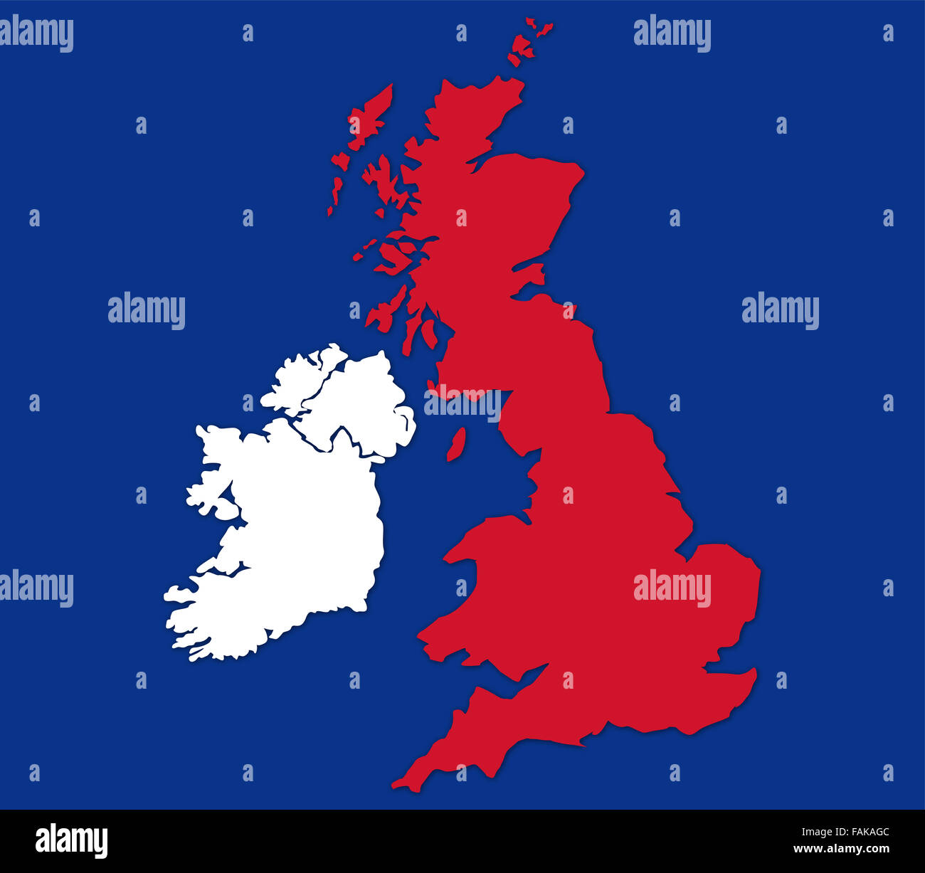 britain map on a white background Stock Photo - Alamy