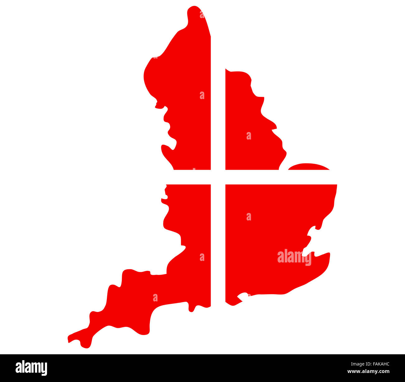 england map on a white background Stock Photo - Alamy