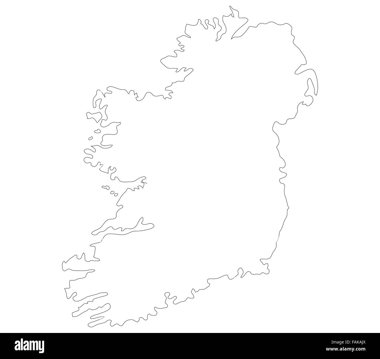 Ireland map on a white background Stock Photo - Alamy
