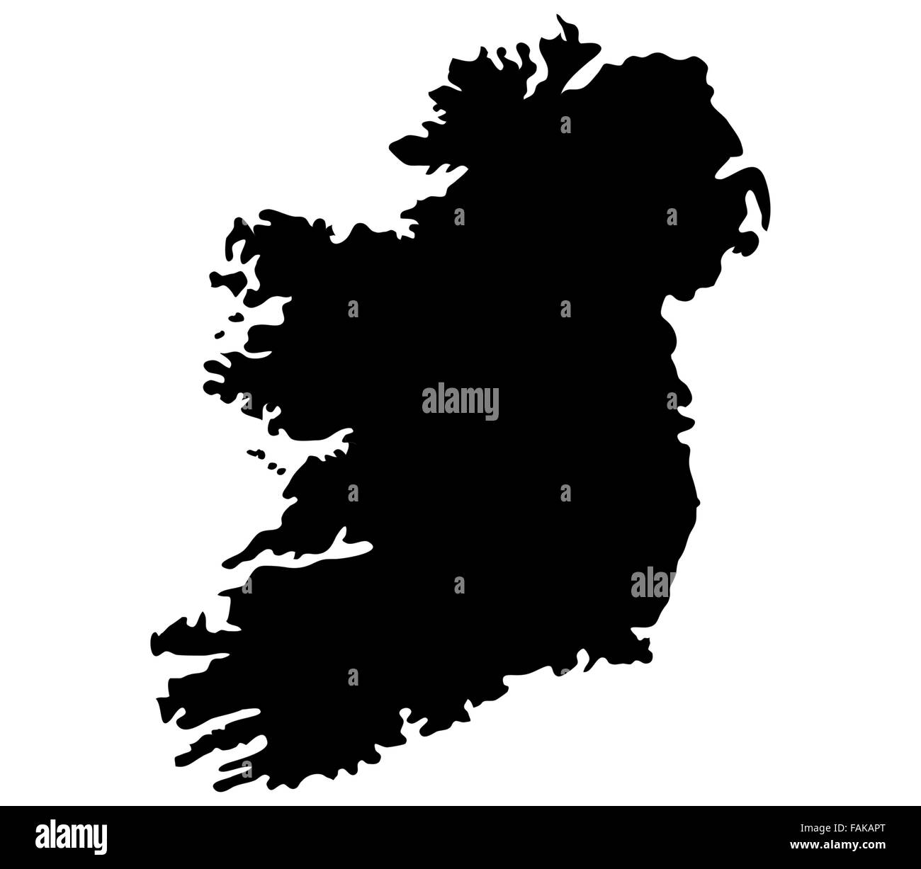 Ireland map on a white background Stock Photo - Alamy