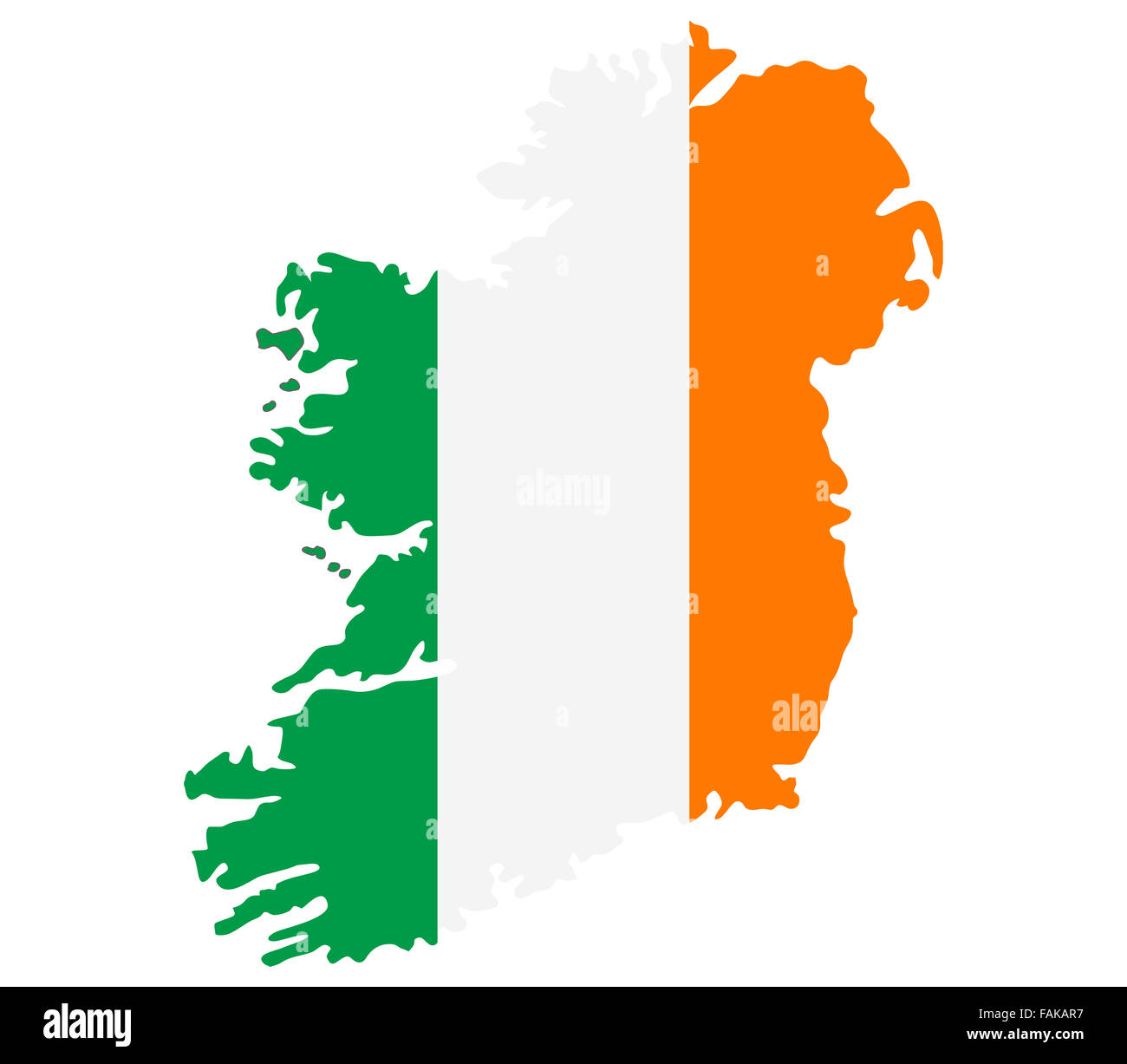 Ireland map on a white background Stock Photo - Alamy