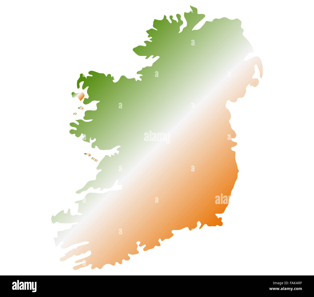 Ireland map on a white background Stock Photo - Alamy