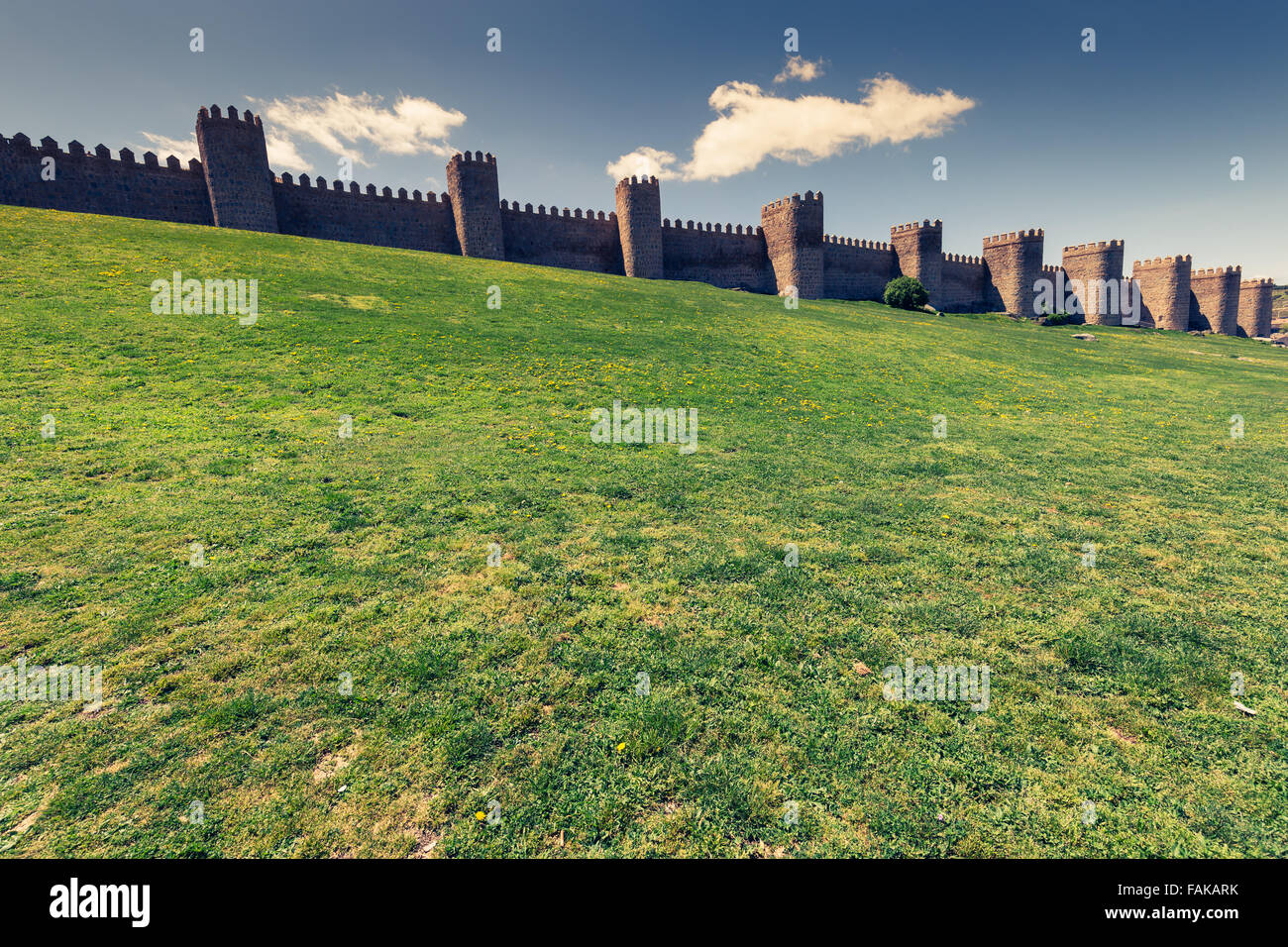 Scenic medieval city walls of Avila, Spain, UNESCO list Stock Photo - Alamy