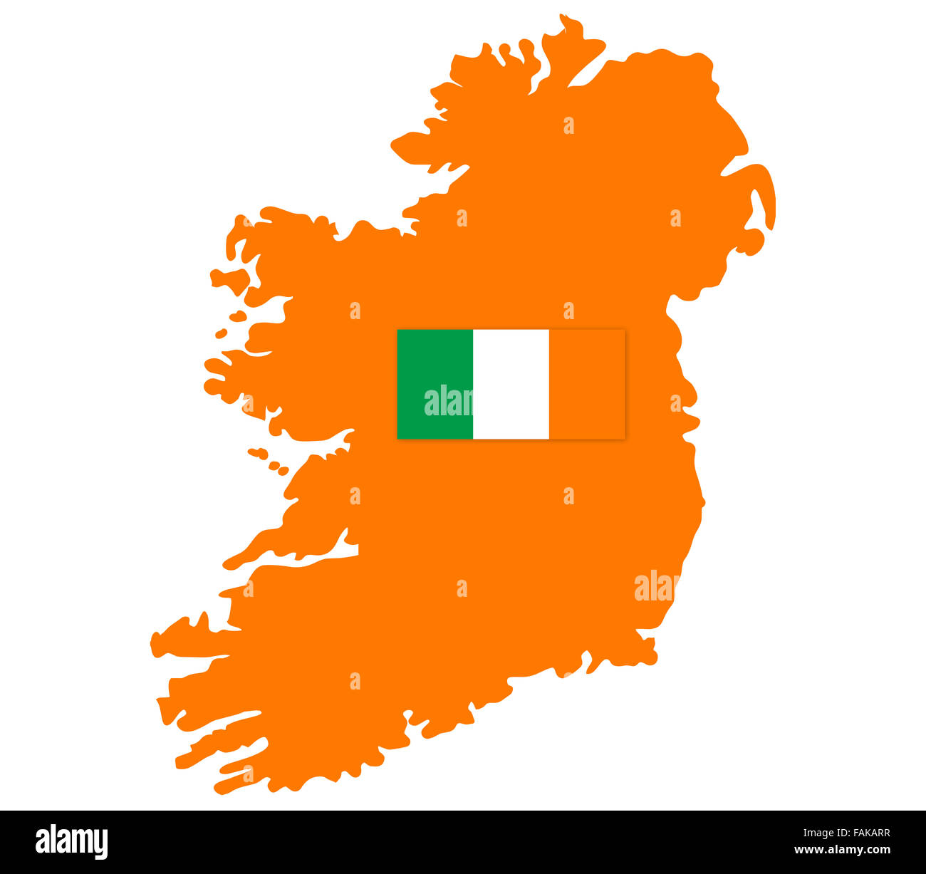 Ireland map on a white background Stock Photo - Alamy