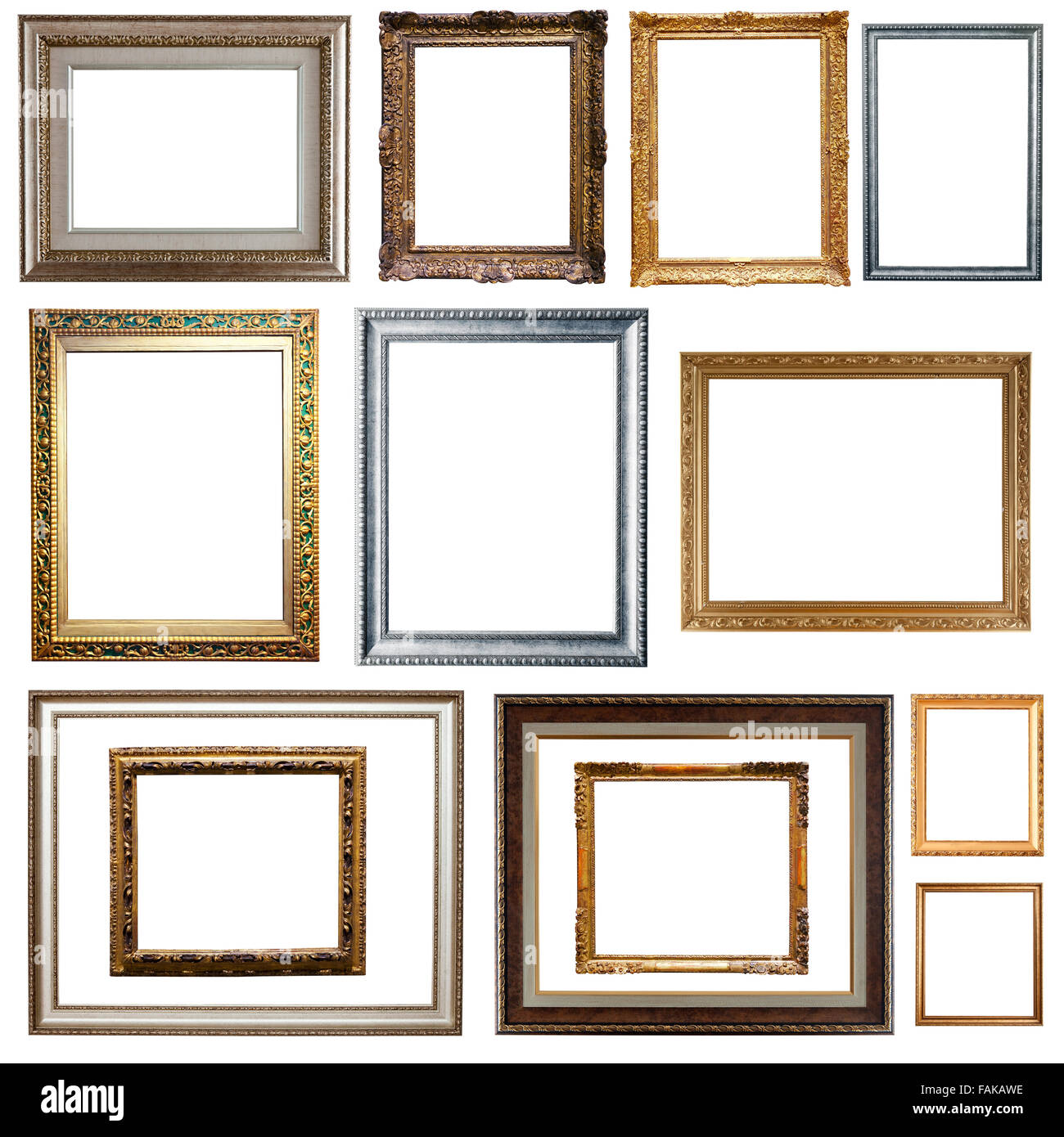 picture frames. Isolated on white background, may be used for photo or ...