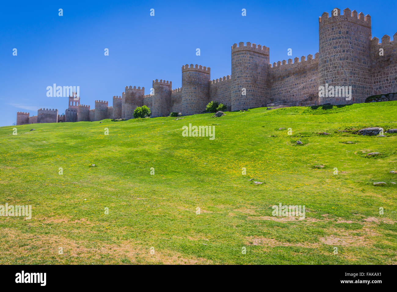 Scenic medieval city walls of Avila, Spain, UNESCO list Stock Photo - Alamy
