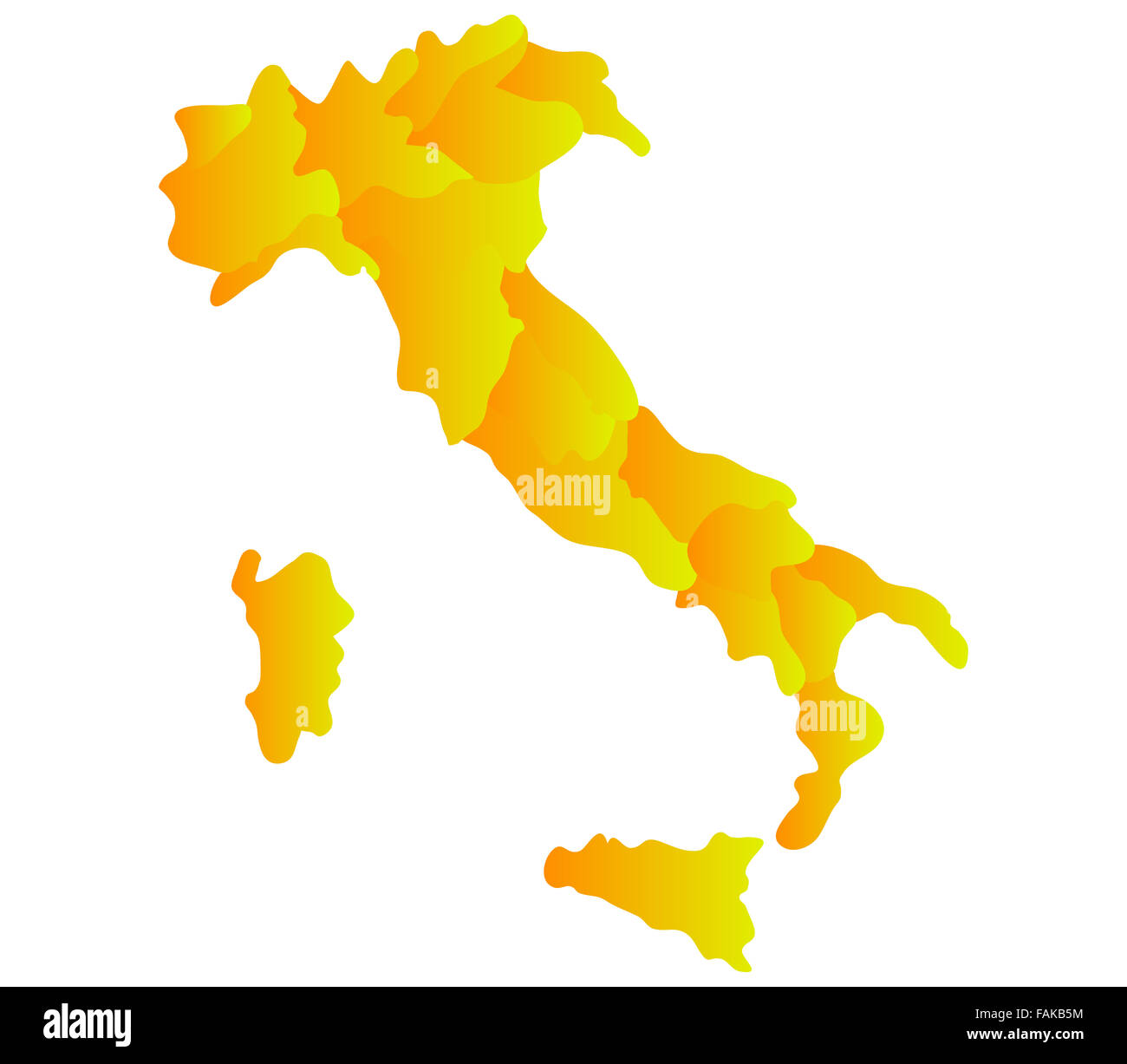 map Italy on white background Stock Photo - Alamy