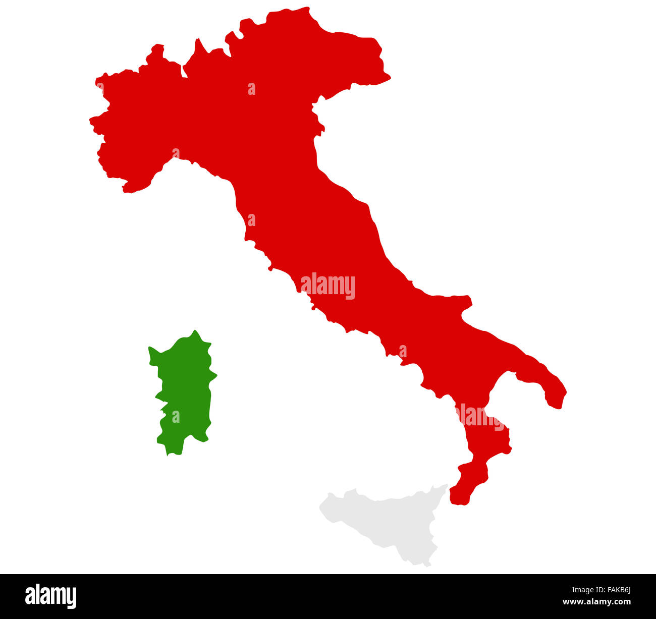 map Italy on white background Stock Photo - Alamy
